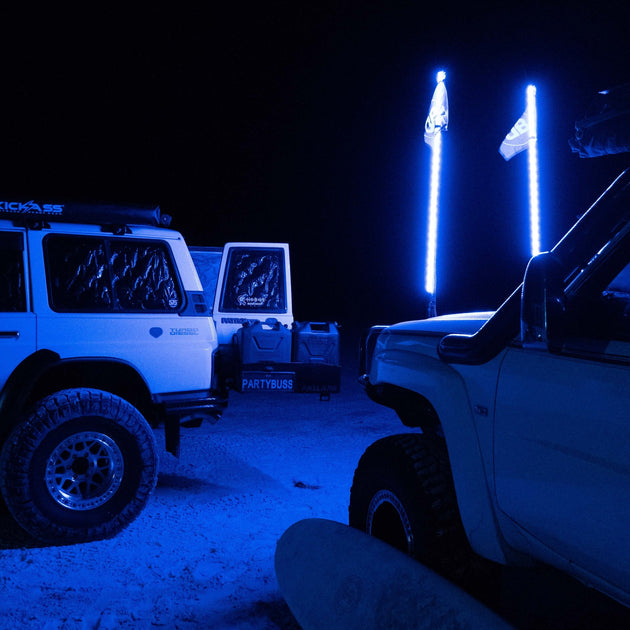LED Whip Lights 4WD | RGB Light Up & Glow Aerials – Bushdoof Lighting
