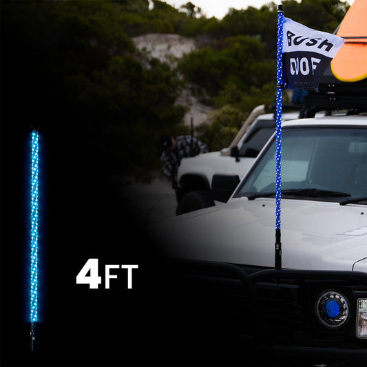 LED Whip Lights 4WD | RGB Light Up & Glow Aerials – Bushdoof Lighting