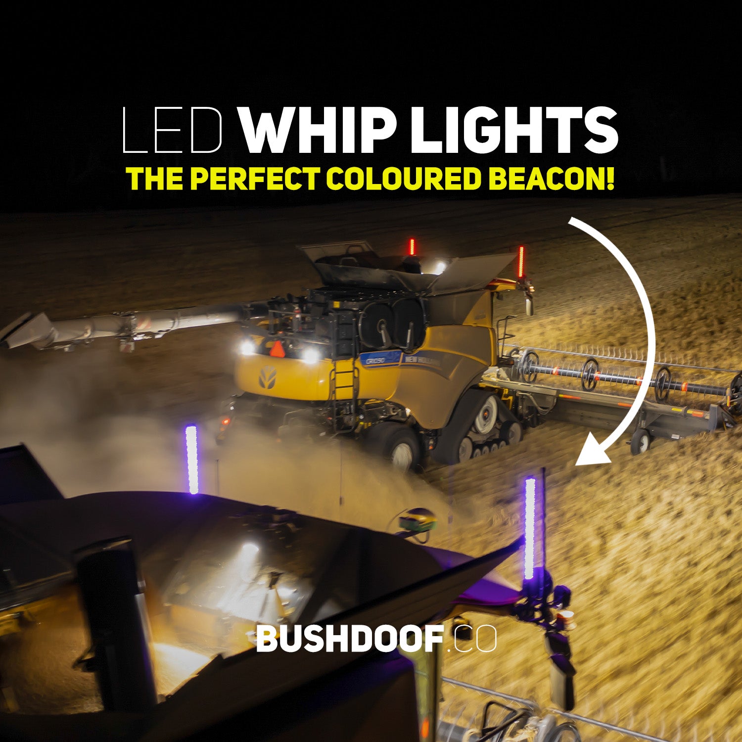 LED Whip Lights 4WD | RGB Light Up & Glow Aerials – Bushdoof Lighting