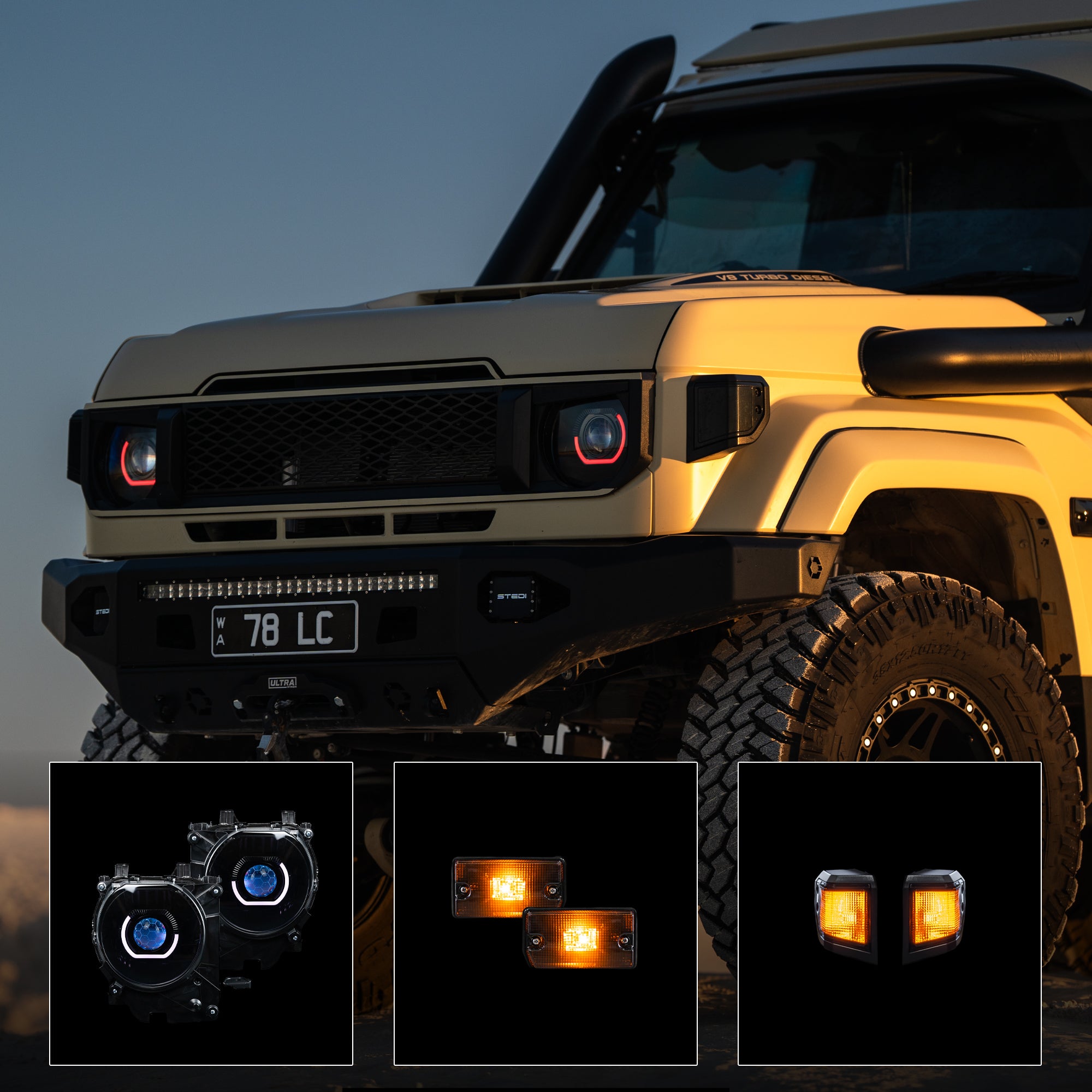 'Sandy Tracks' 2024+ 70 Series Bundle – Bushdoof Lighting