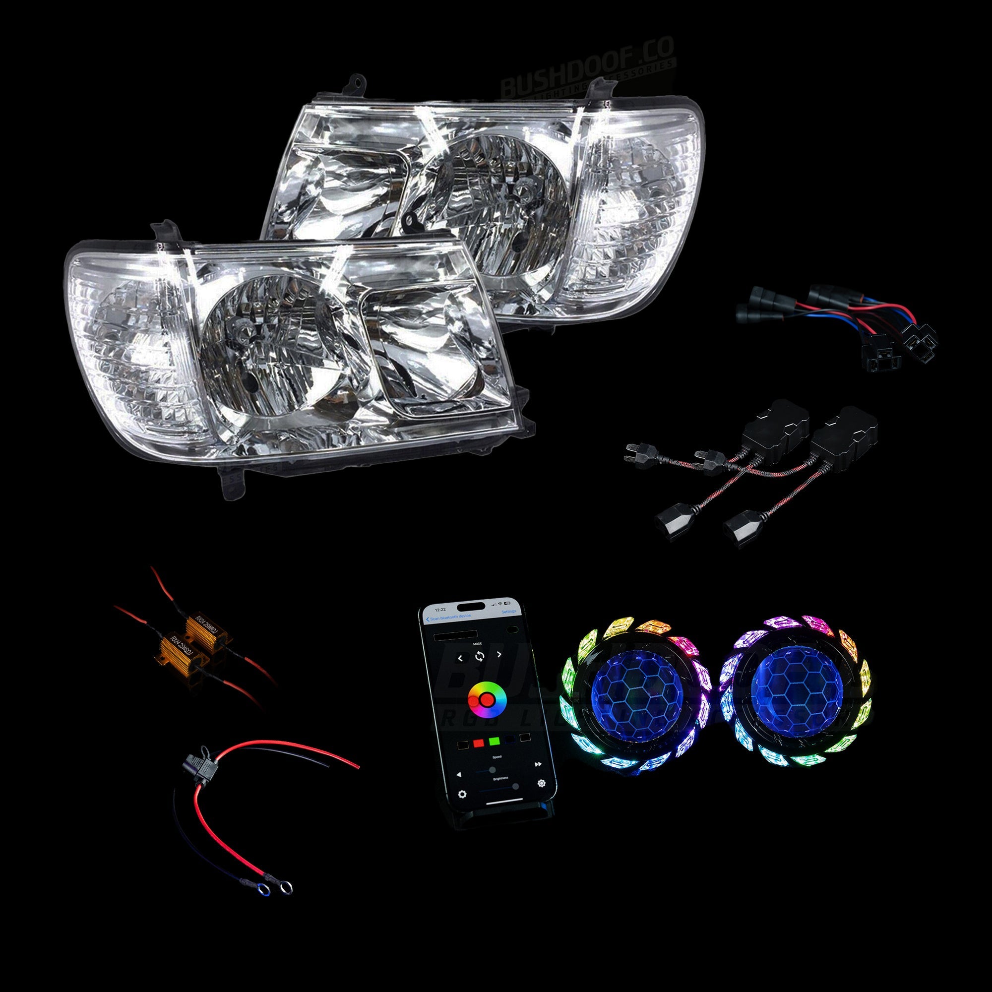 DIY LED 'Turbine' Headlight Kit for Toyota 100/105 Series – Bushdoof ...
