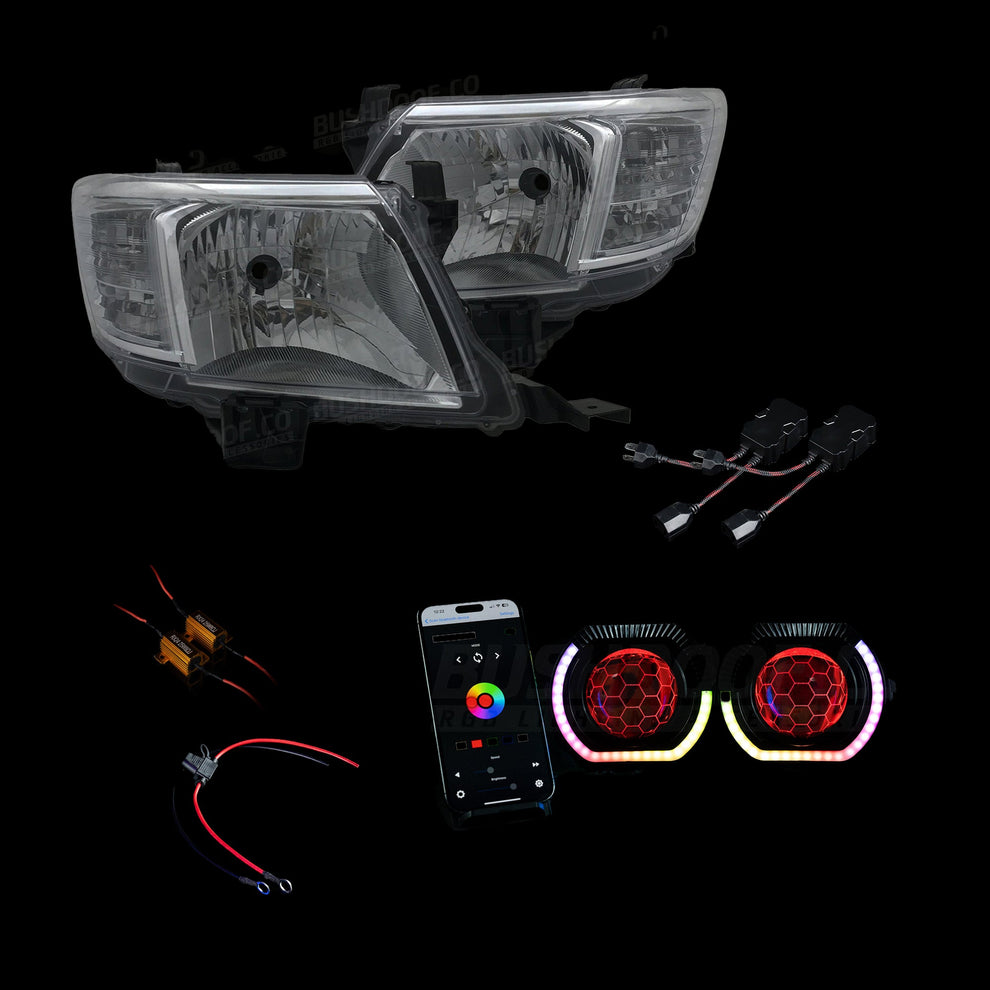 DIY LED 'Angry Eye' Headlight Kit for Toyota Hilux N70 – Bushdoof Lighting