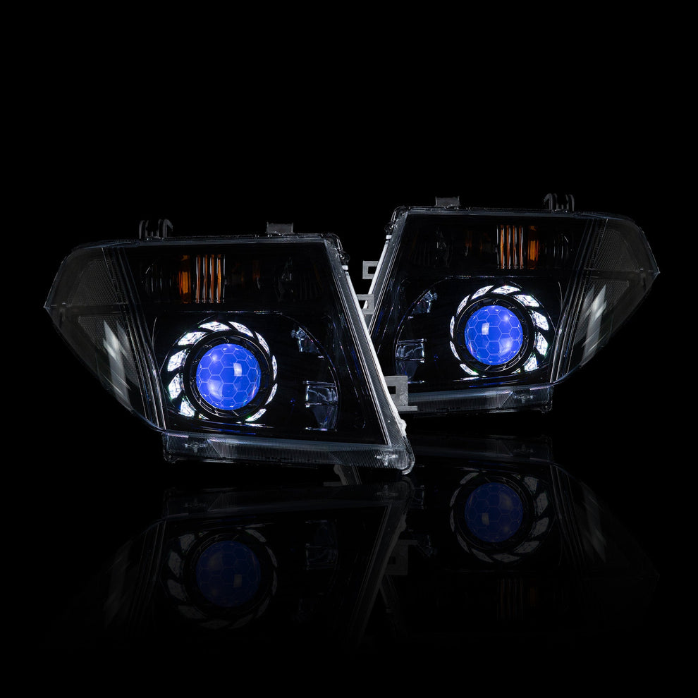 Nissan Navara D40 Turbine Bi-LED Headlights | RGBW Projector Upgrade – Bushdoof Lighting