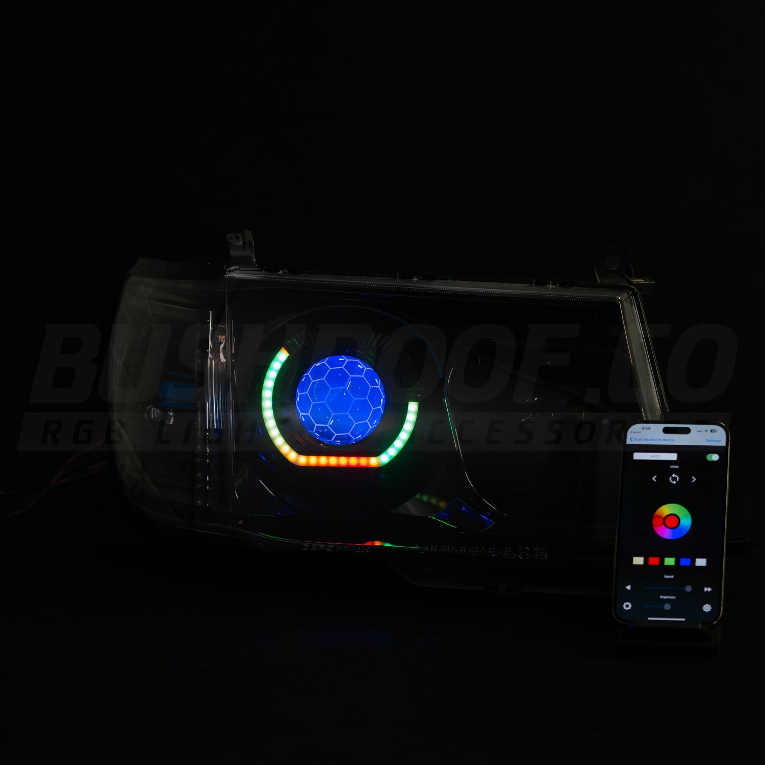 LED 'Angry Eye' Headlights to suit Toyota 100/105 Series – Bushdoof ...