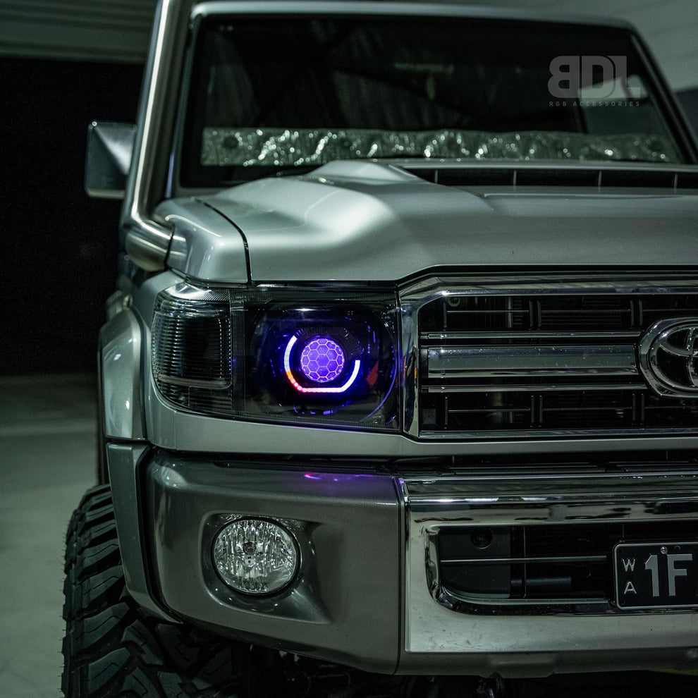 LED 'Angry Eye' Headlights to suit 2007-2023 Toyota 70 Series ...
